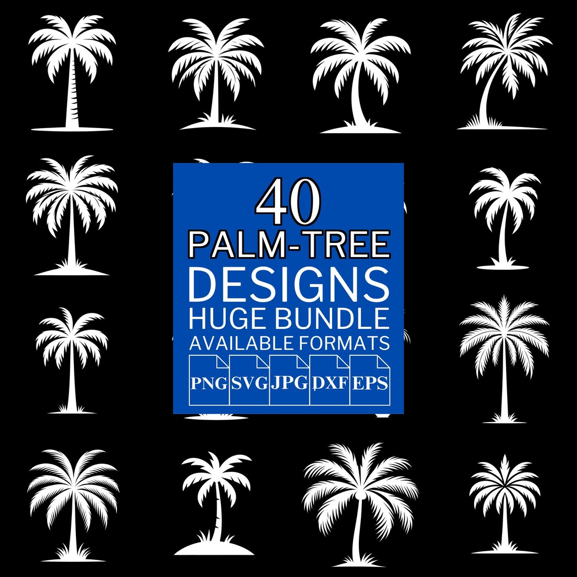 Palm Tree SVG Bundle: Vector Clipart for Cricut & Silhouette (5 Formats ...