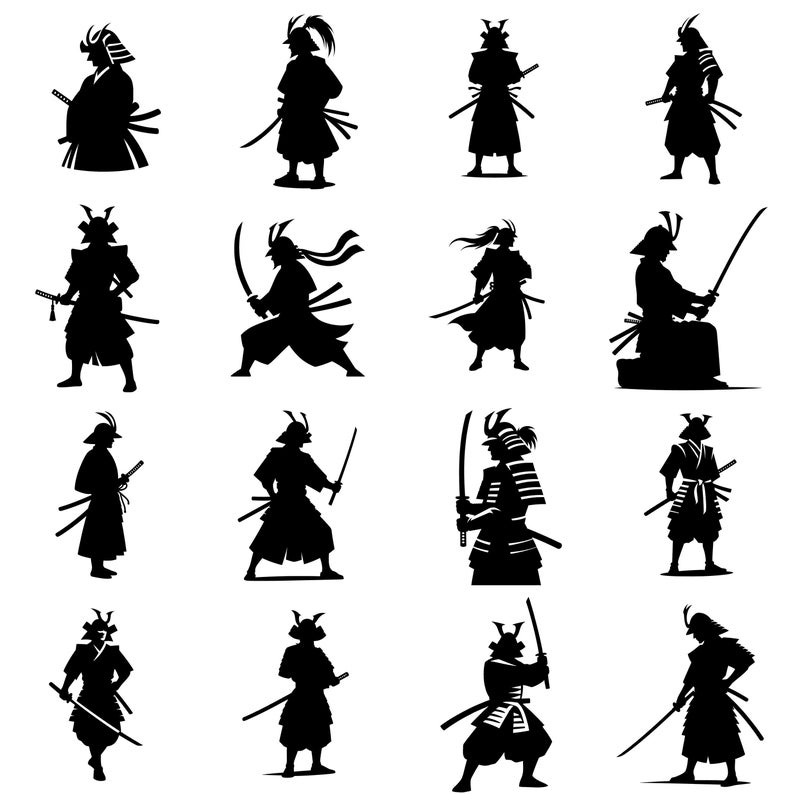 Samurai SVG Bundle: Vector Designs for Cricut & Silhouette (digital ...
