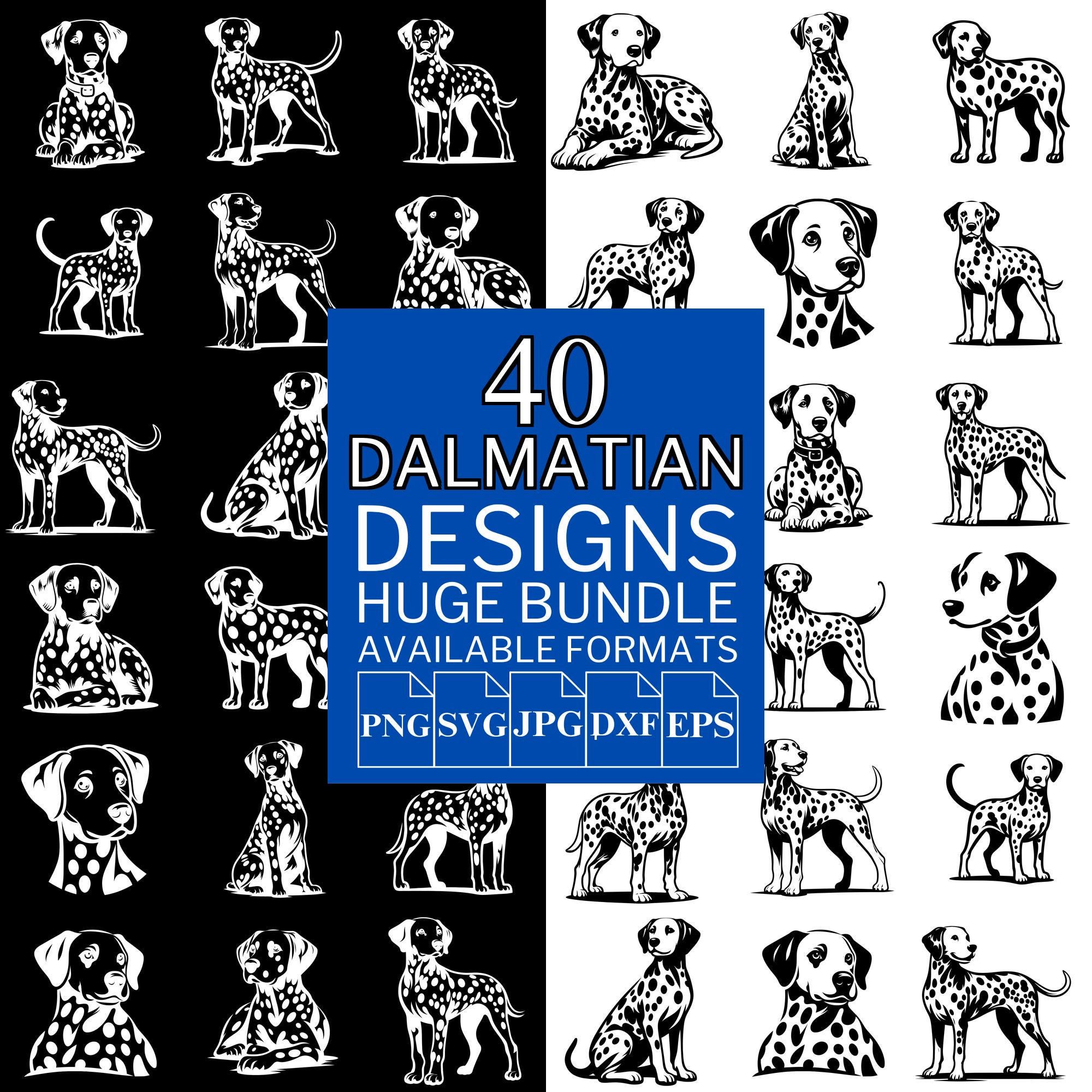 Dalmatian SVG Bundle: Vector Clipart for Cricut & Silhouette (5 Formats ...