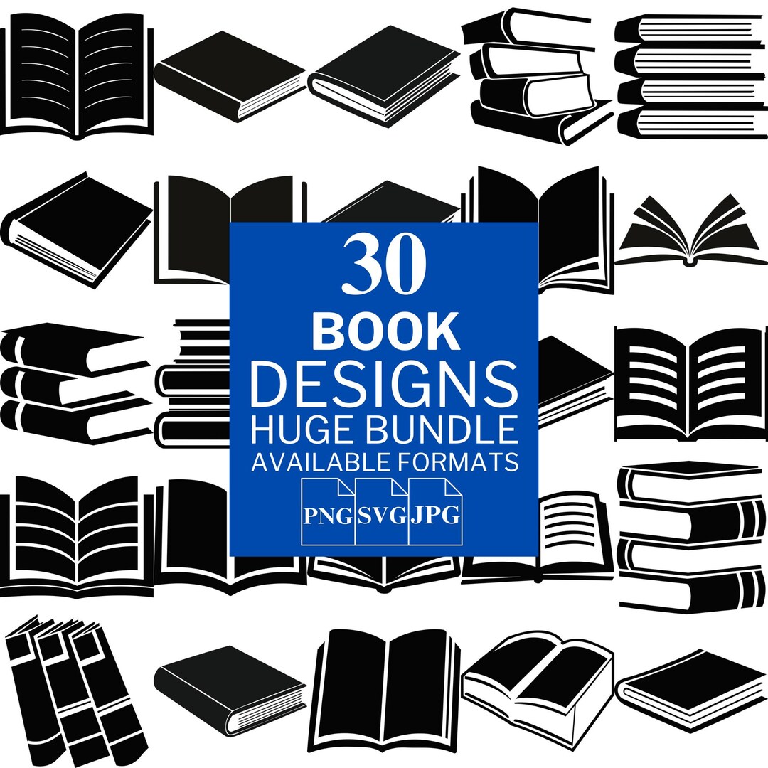 30 Book SVG Bundle - Unique Vector Files for Cricut and Silhouette ...