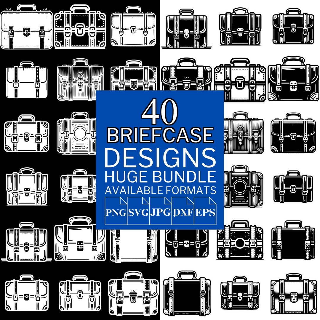 Briefcase SVG Bundle: Vector Clipart Designs (5 Formats) - Etsy UK
