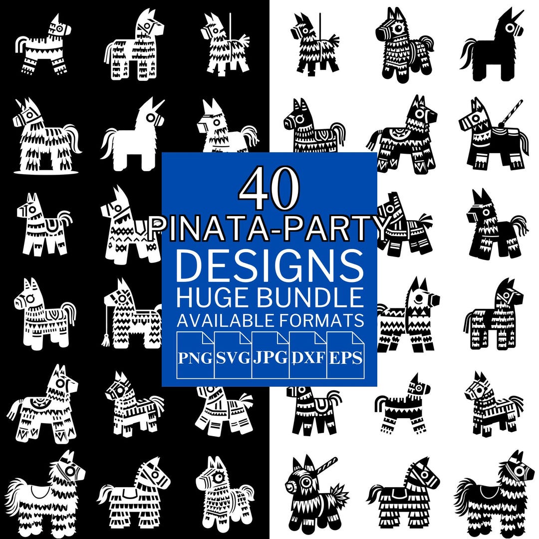 Pinata Party SVG Bundle: Vector Clipart Designs for Cricut & Silhouette ...