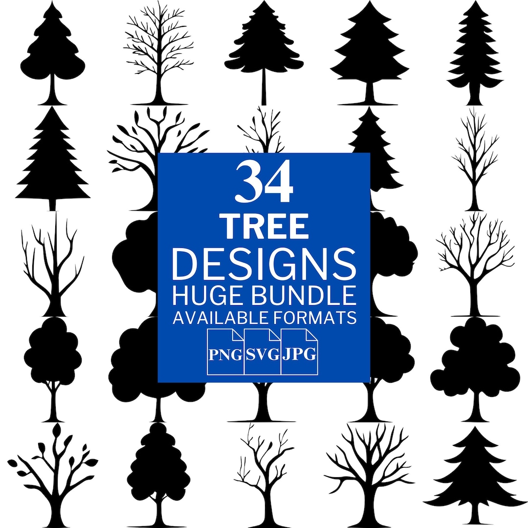 34 Tree SVG Bundle - Unique Vector Files for Cricut and Silhouette ...