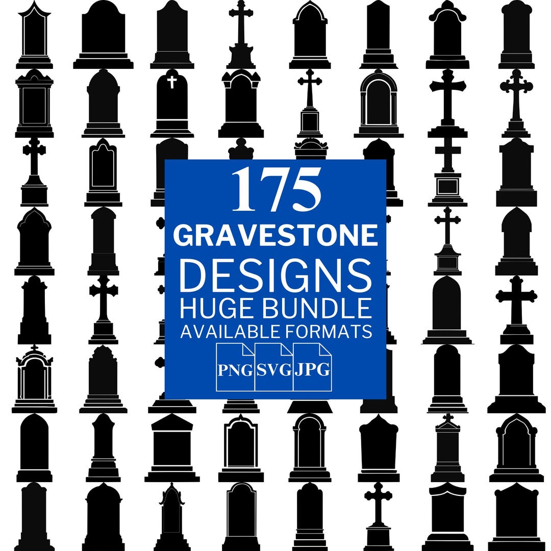 175 Gravestone SVG Bundle - Unique Vector Files for Cricut and ...