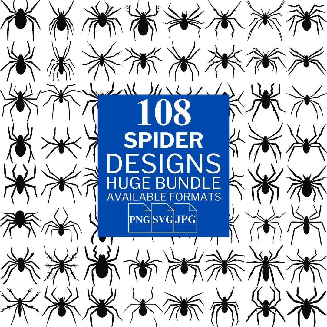 108 Spider SVG Bundle: Vector Clipart for Cricut & Silhouette (digital ...