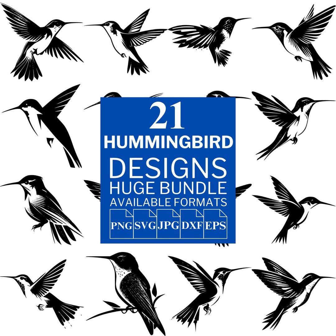 21 Hummingbird SVG Bundle - Unique Vector Files for Cricut and ...
