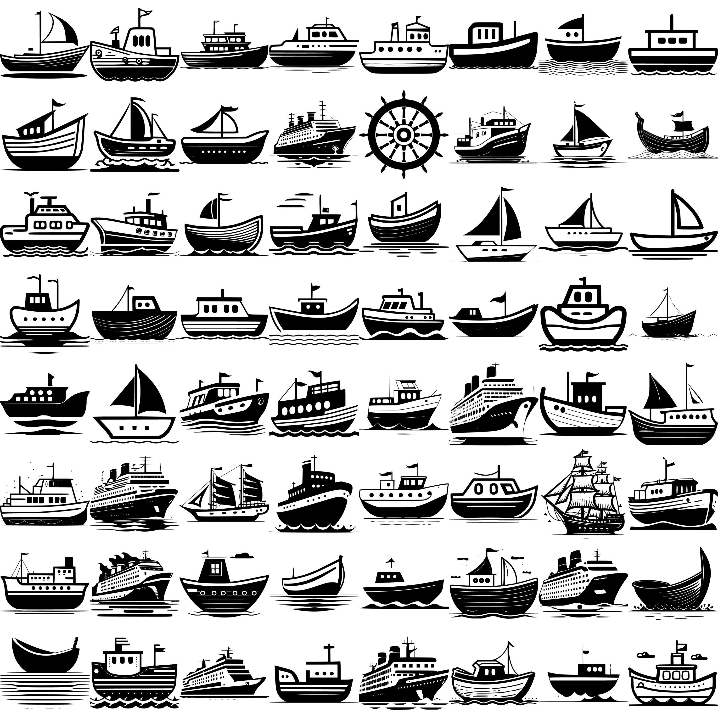 109 Ship SVG Bundle - Unique Vector Files for Cricut and Silhouette ...