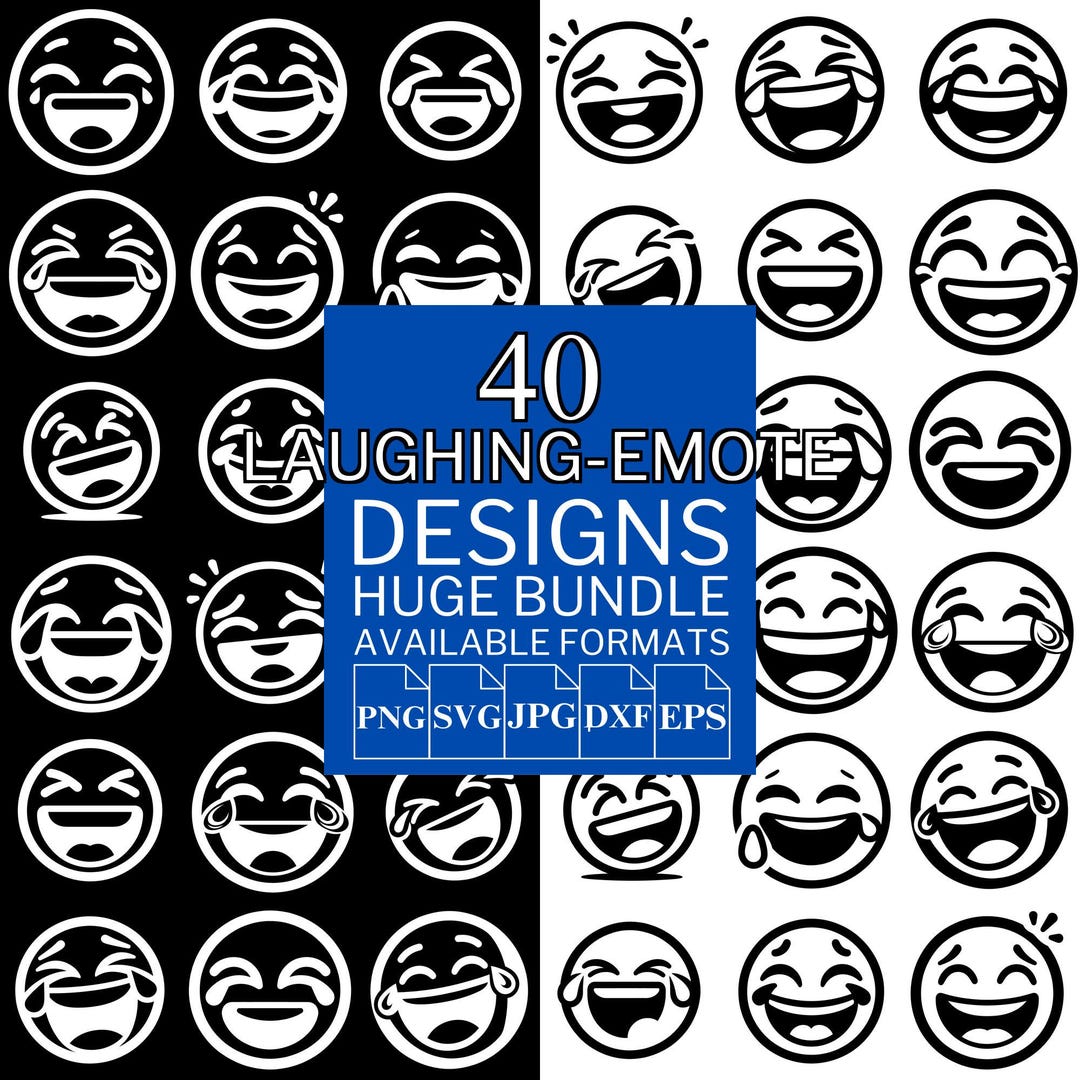 40 Laughing Emote SVG Bundle - Unique Vector Files for Cricut and ...