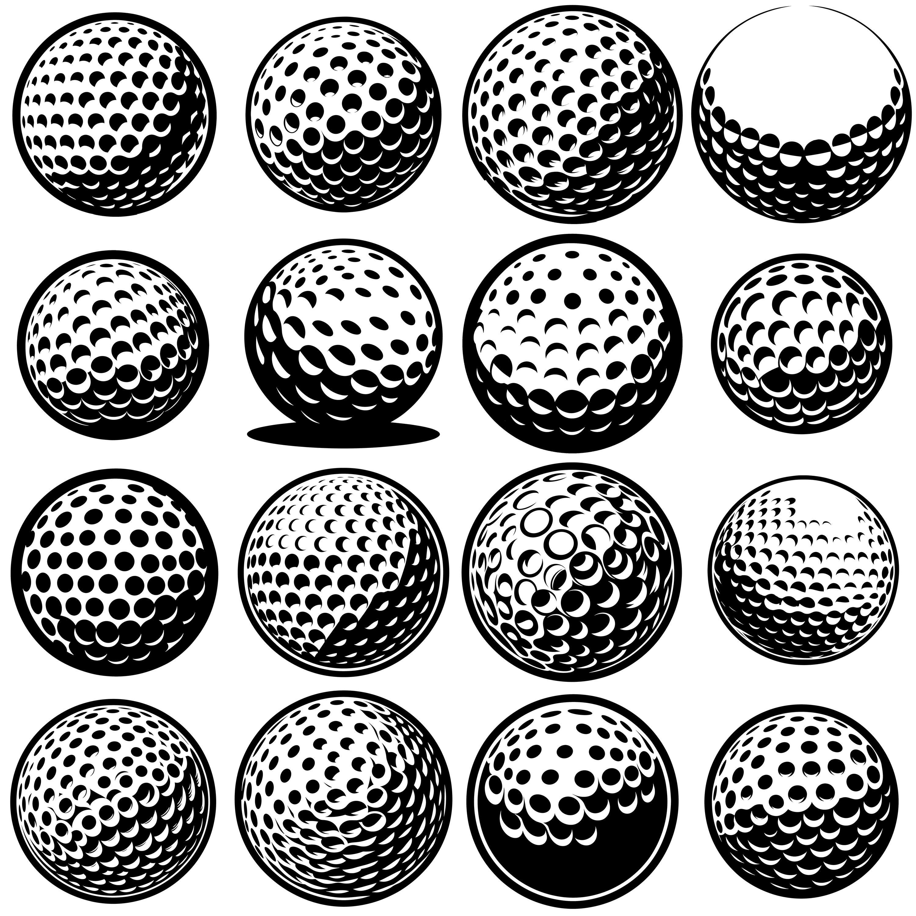 Golf Ball SVG Bundle: Vector Clipart Designs for Cricut & Silhouette ...