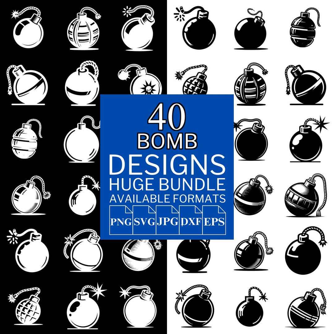 40 Bomb SVG Bundle - Unique Vector Files for Cricut and Silhouette ...