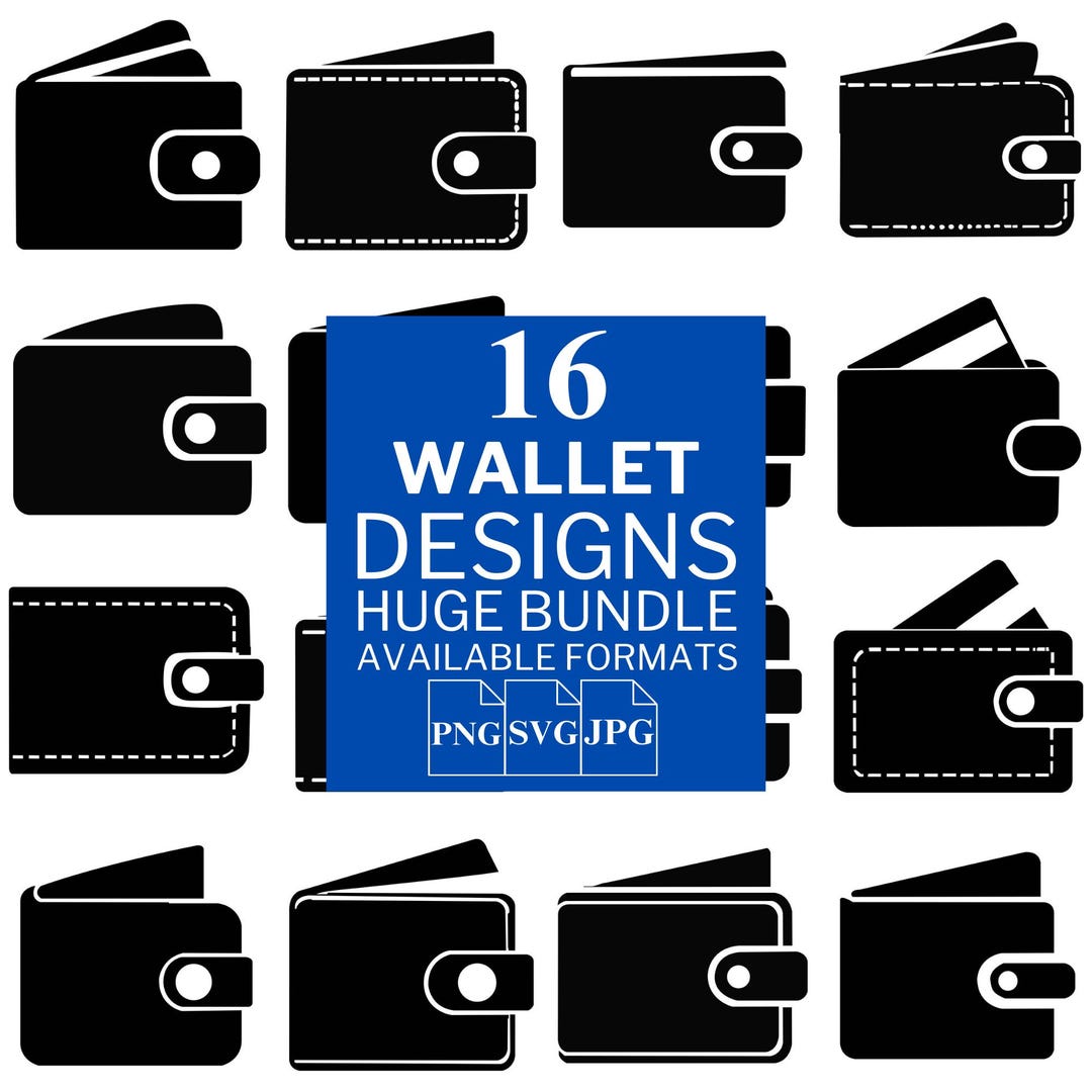16 Wallet SVG Bundle - Unique Vector Files for Cricut and Silhouette ...