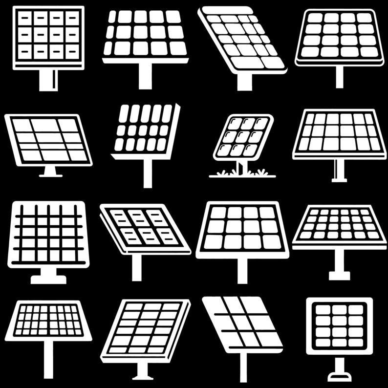Solar Panel SVG Bundle: Vector Clipart for Cricut & Silhouette (digital ...