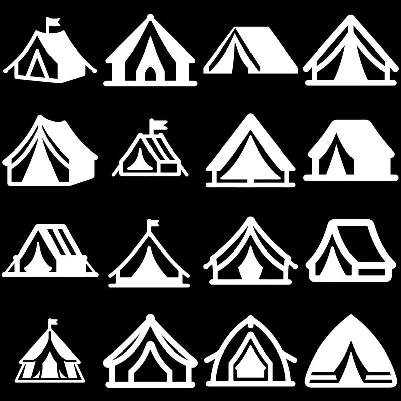 40 Camping Tent SVG Bundle - Unique Vector Files for Cricut and ...