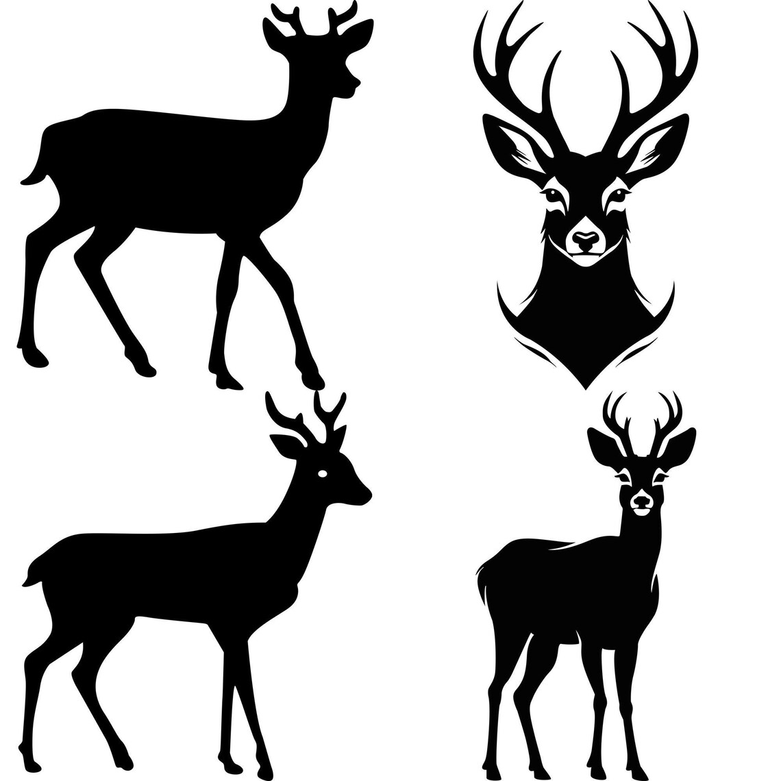 Roe Deer SVG Bundle: Vector Clipart for Cricut & Silhouette (digital ...