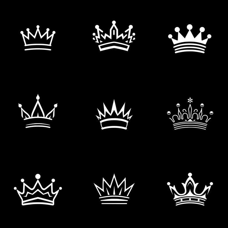 36 Crown SVG Bundle Unique Vector Files for Cricut and Silhouette ...