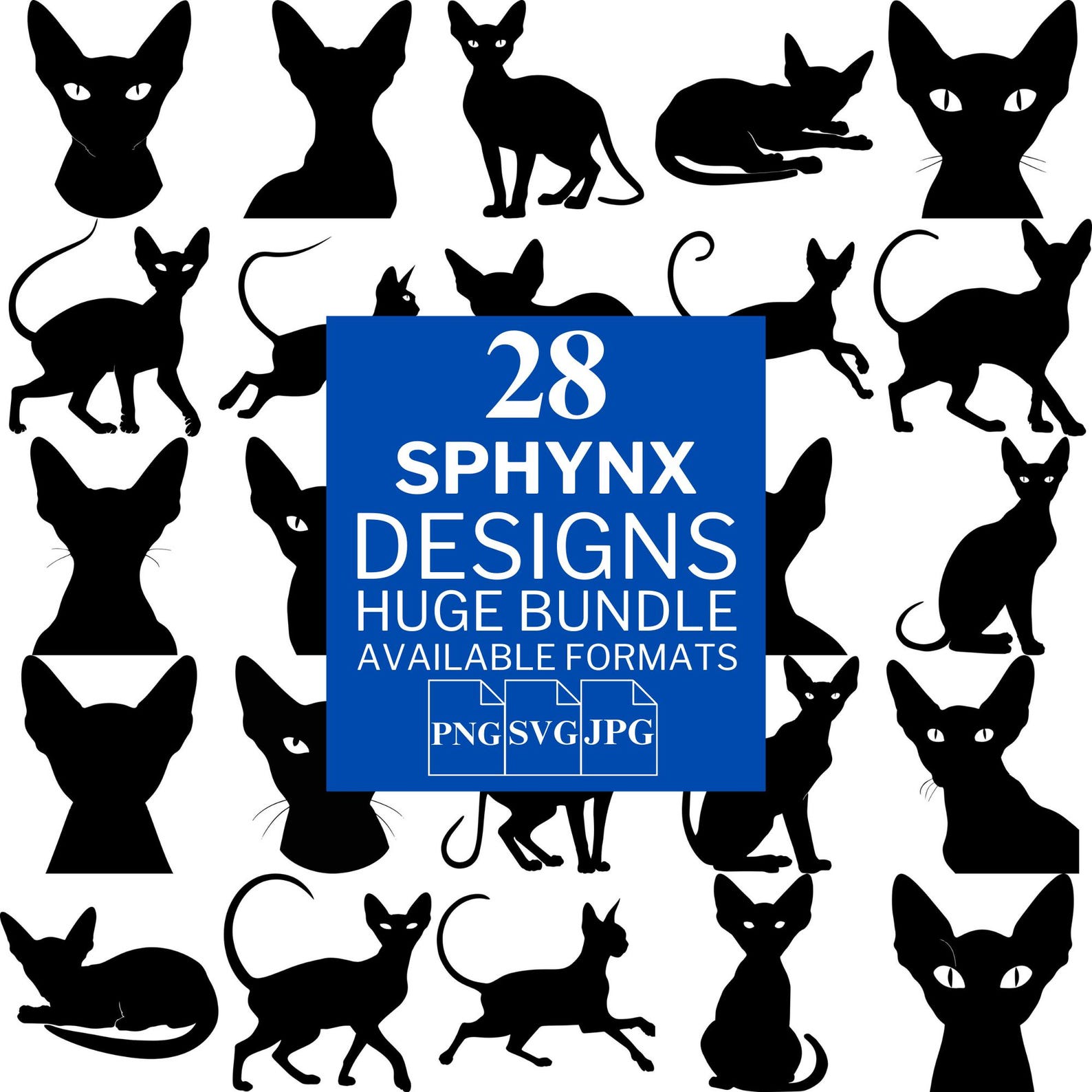 28 Sphynx SVG Bundle - Unique Vector Files for Cricut and Silhouette ...