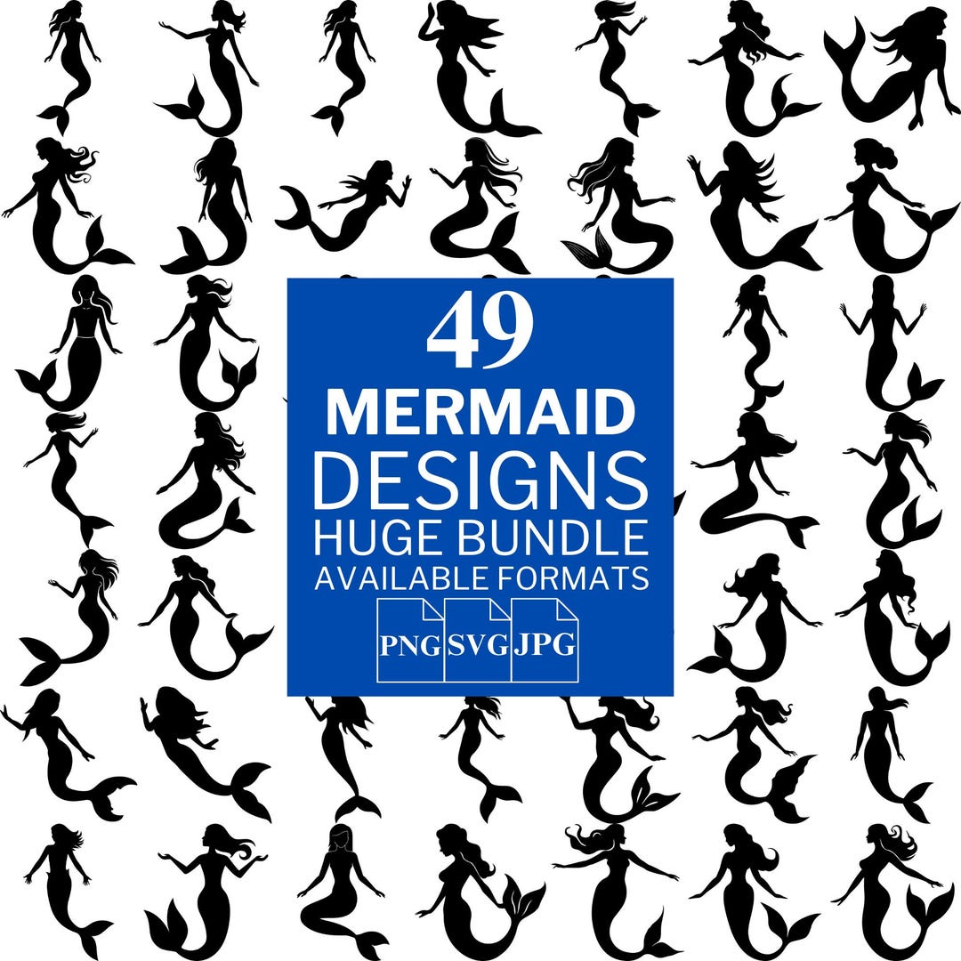 49 Mermaid SVG Bundle - Unique Vector Files for Cricut and Silhouette ...