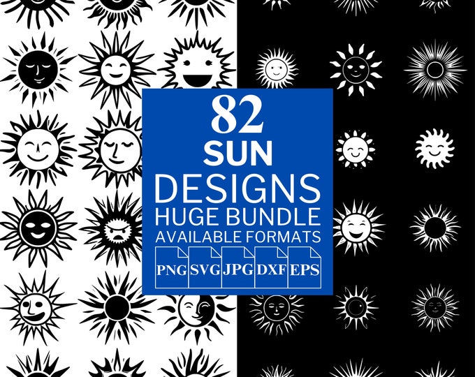 40+ Sun SVG Bundle , Sun Clipart, Sun Vector, Sun Silhouette, Sun Cut ...