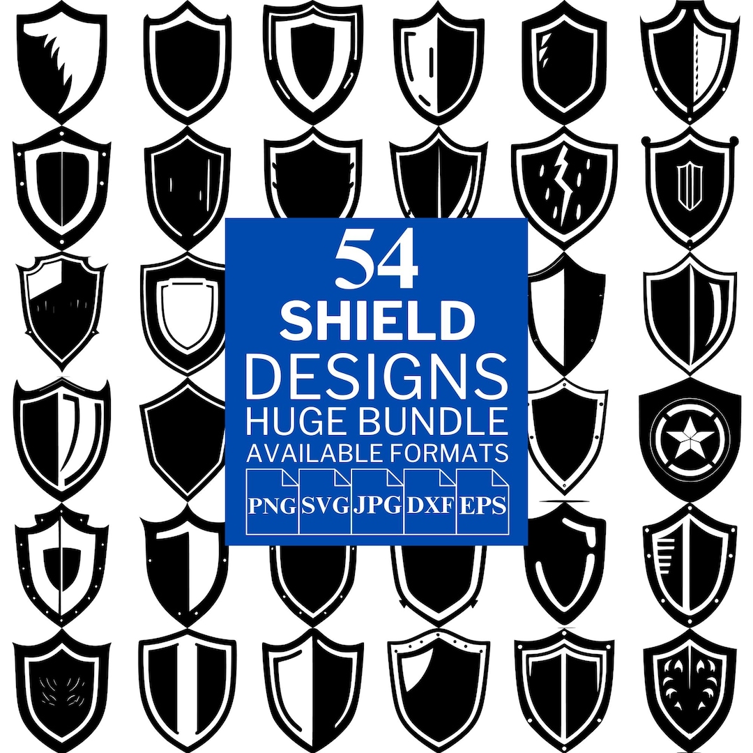 54 Shield SVG Bundle - Unique Vector Files for Cricut and Silhouette ...