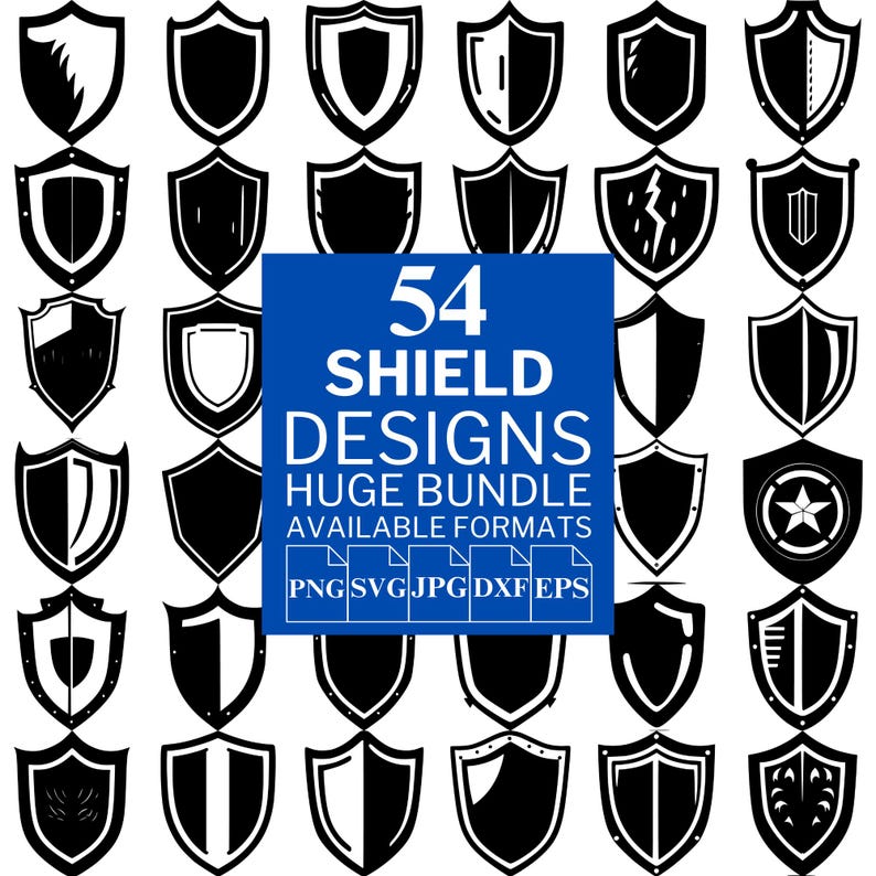 54 Shield SVG Bundle - Unique Vector Files for Cricut and Silhouette ...