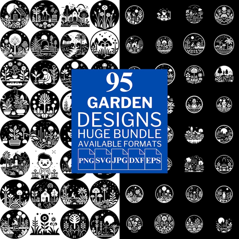 95 Garden SVG Bundle: Unique Vector Designs for Cricut & Silhouette - Etsy