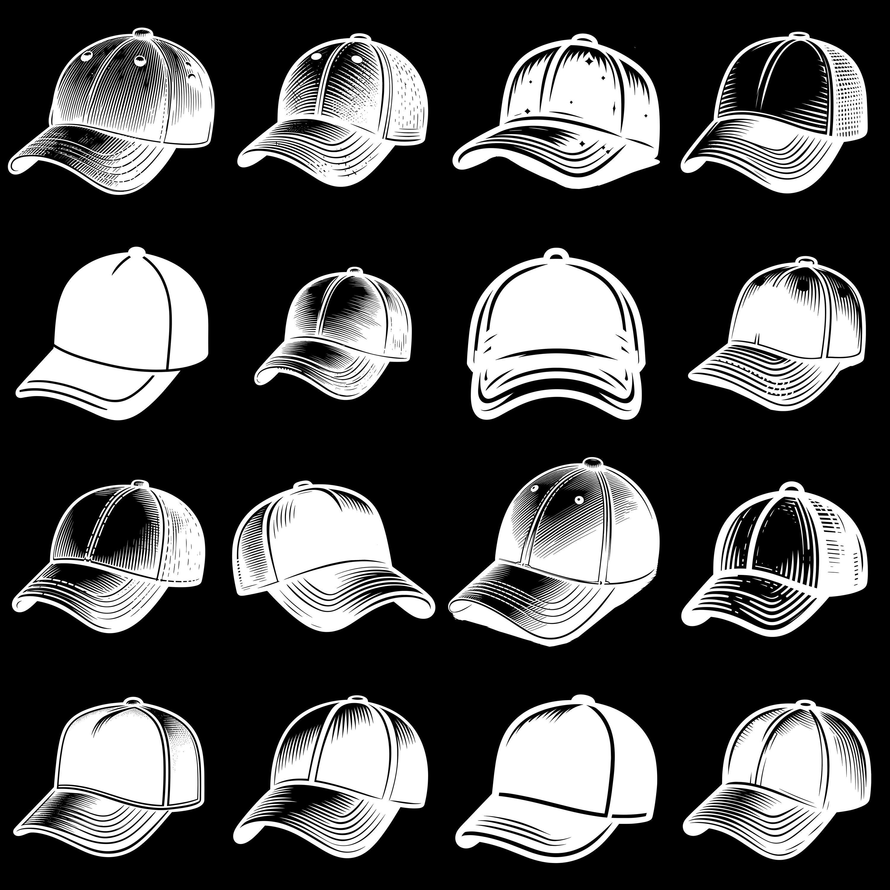 40 Cap SVG Bundle: Vector Clipart Designs (digital Download) - Etsy