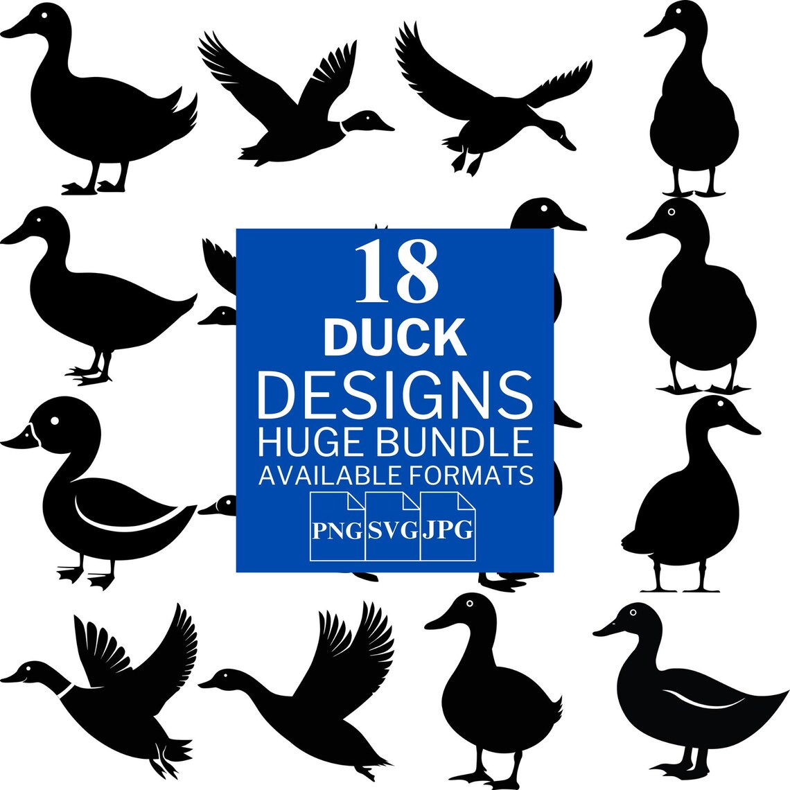 18 Duck SVG Bundle - Unique Vector Files for Cricut and Silhouette ...