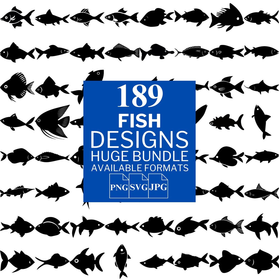Fish SVG Bundle: 189 Vector Clipart Designs (digital Download) - Etsy