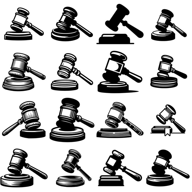 Gavel SVG Bundle: Vector Clipart for Cricut & Silhouette (digital ...