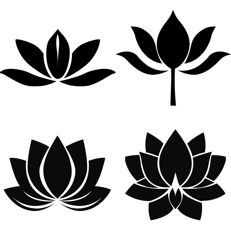 32 Lotus Flower SVG Bundle - Unique Vector Files for Cricut and ...