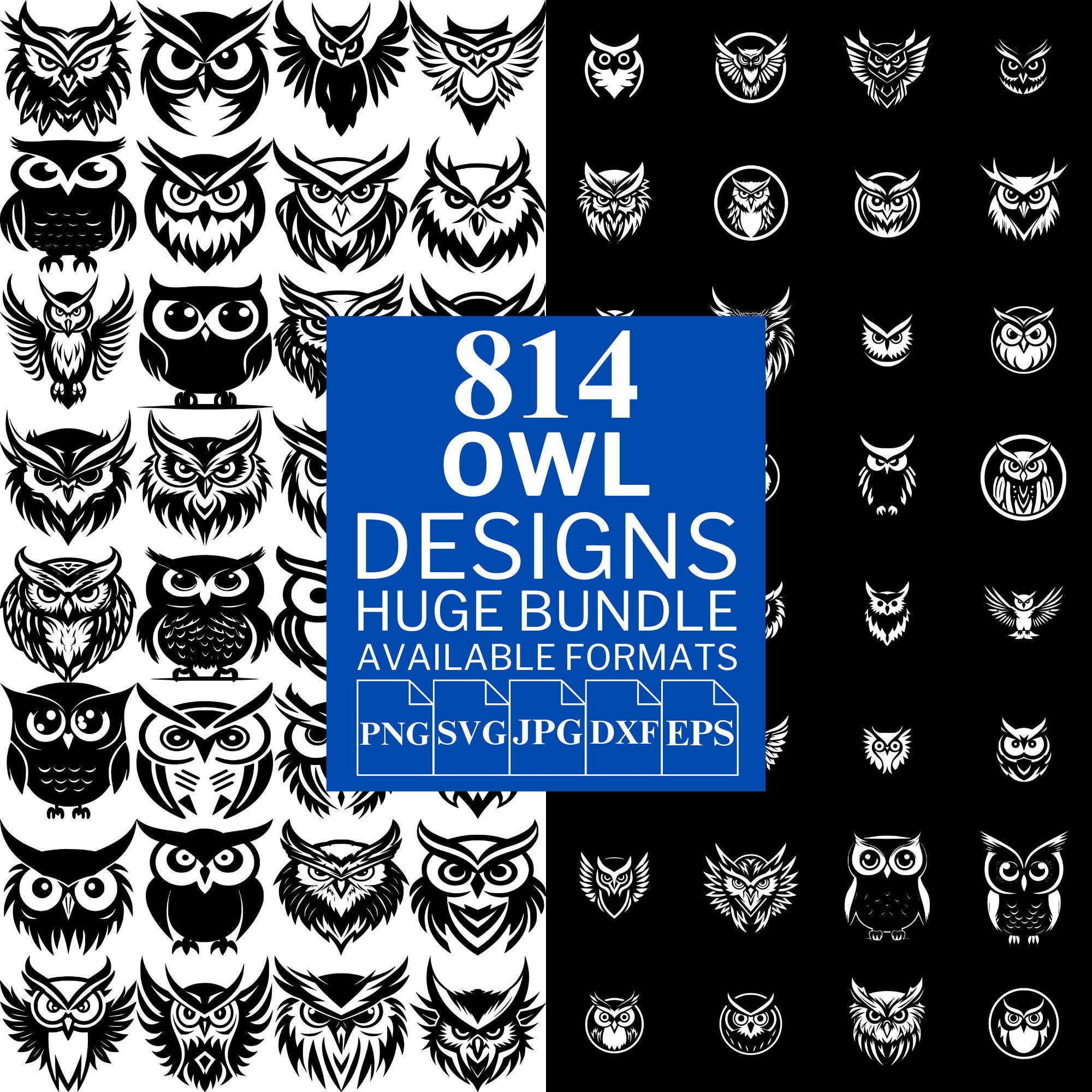 814 Owl SVG Bundle - Unique Vector Files for Cricut and Silhouette, Owl ...