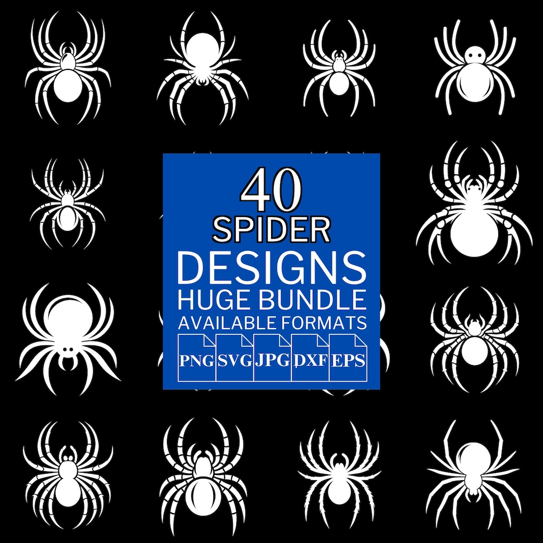 Spider SVG Bundle: Vector Clipart for Cricut & Silhouette (5 Formats ...