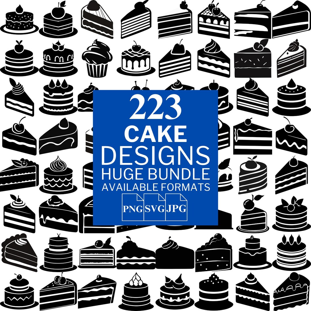 223 Cake SVG Bundle - Unique Vector Files for Cricut and Silhouette ...
