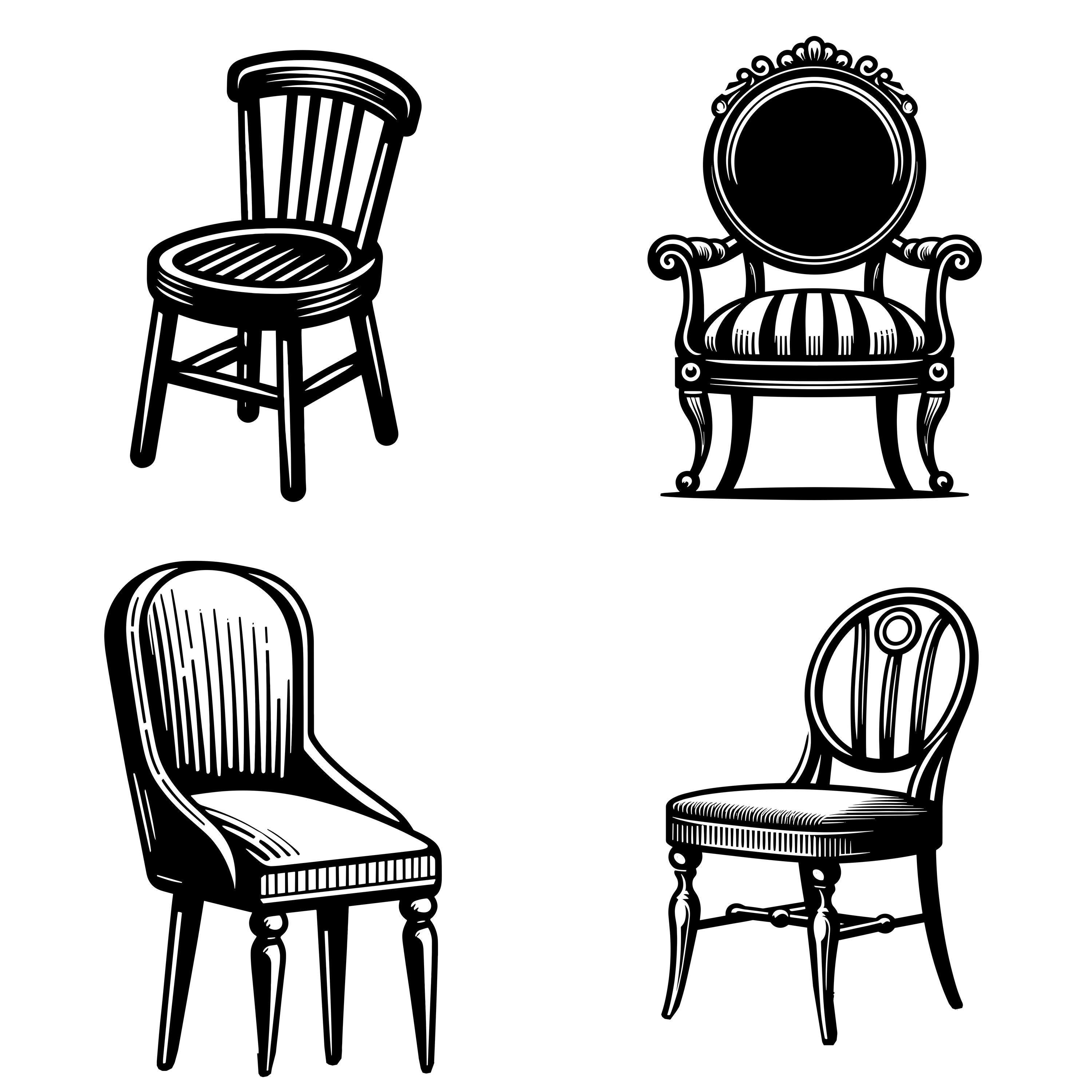 40 Chair SVG Bundle: Vector Clipart for Cricut & Silhouette - Etsy