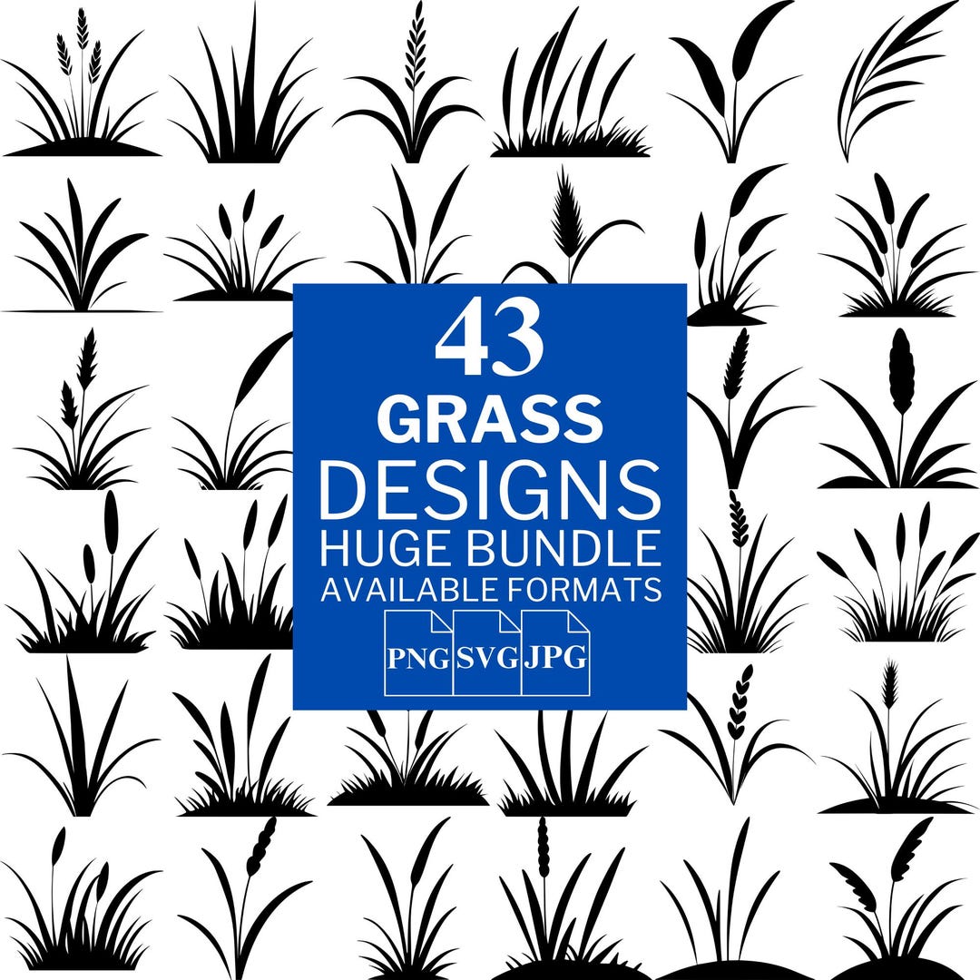 43 Grass SVG Bundle - Unique Vector Files for Cricut and Silhouette ...
