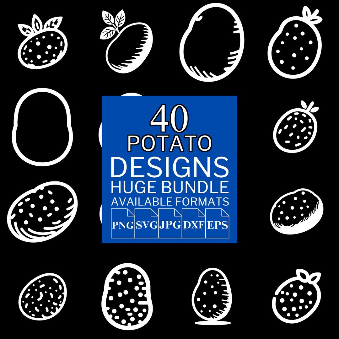 Potato SVG Bundle: Vector Clipart Designs for Cricut & Silhouette ...
