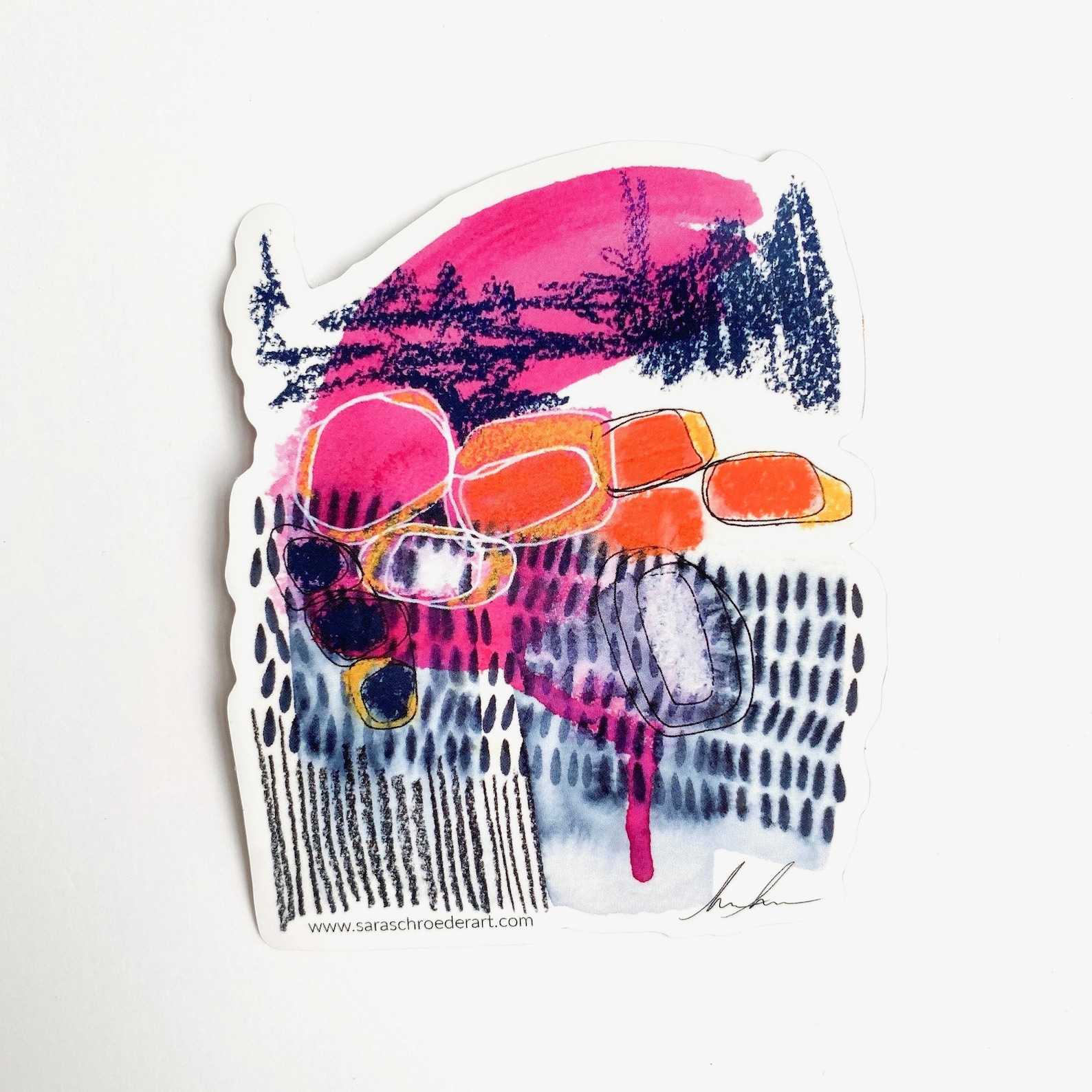 Beautiful Chaos, Fine Art Sticker, Vinyl Laptop Sticker, Abstract ...