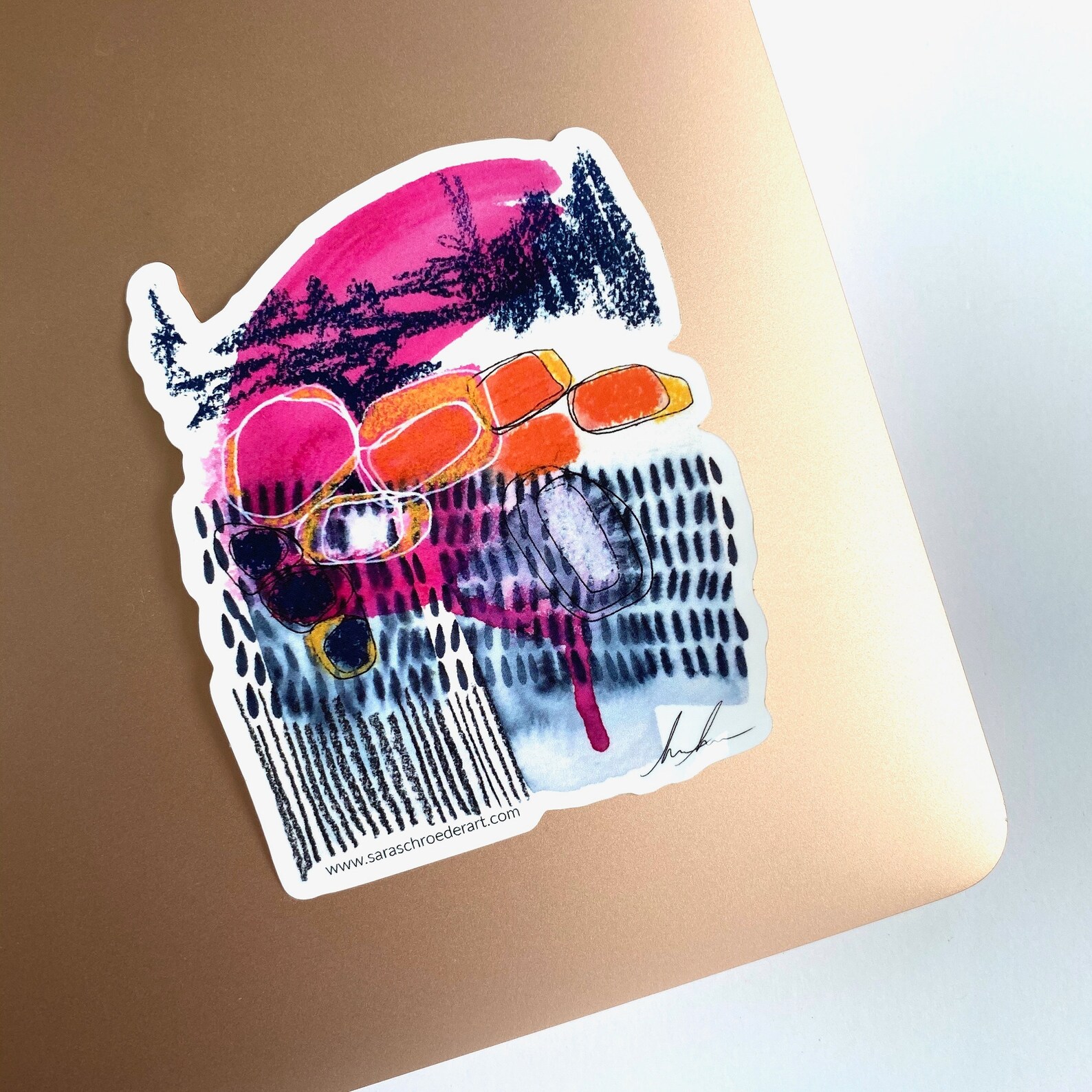 Beautiful Chaos, Fine Art Sticker, Vinyl Laptop Sticker, Abstract ...