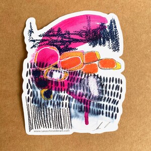 Beautiful Chaos, Fine Art Sticker, Vinyl Laptop Sticker, Abstract ...