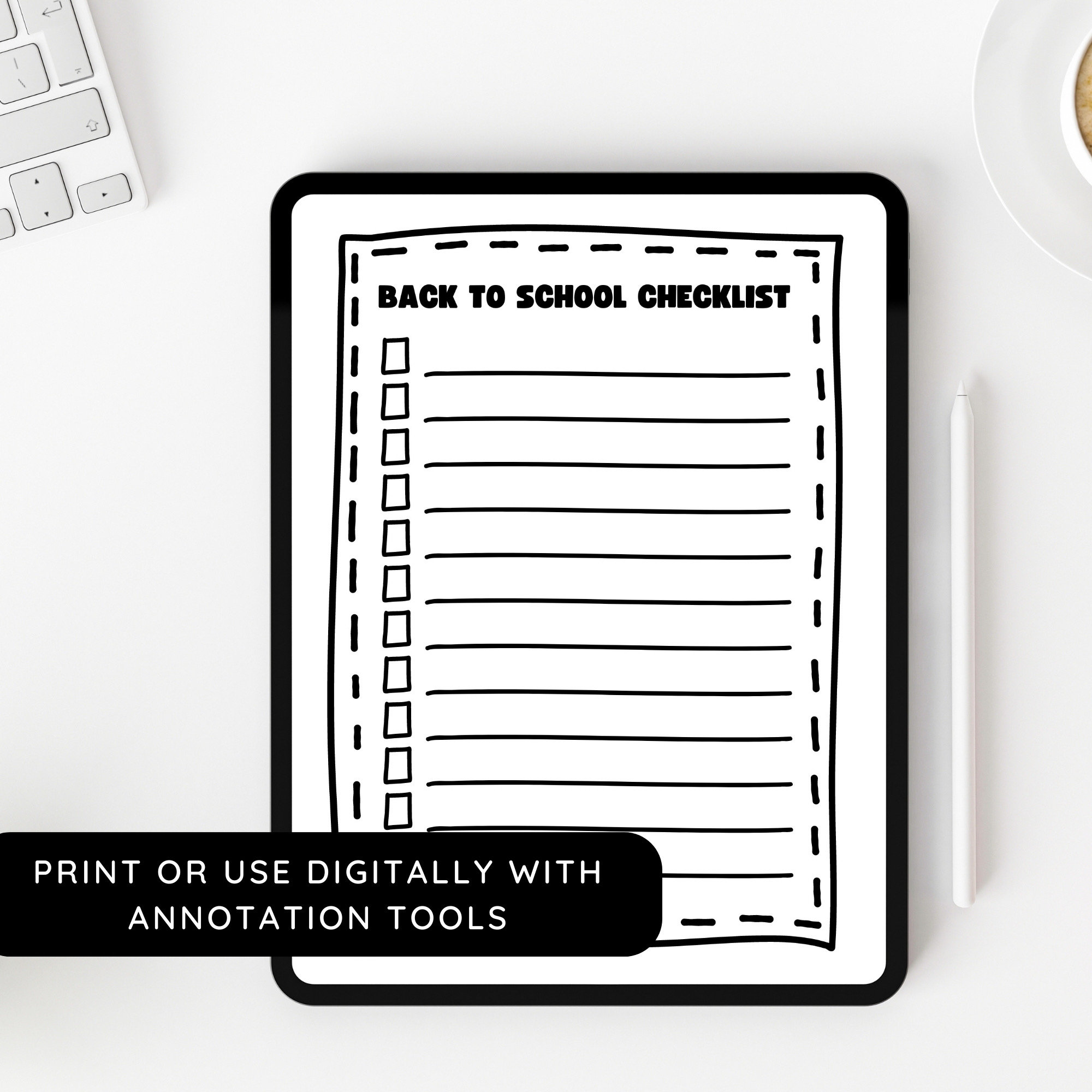 Back to School Checklist School Year First Day of School Printable ...