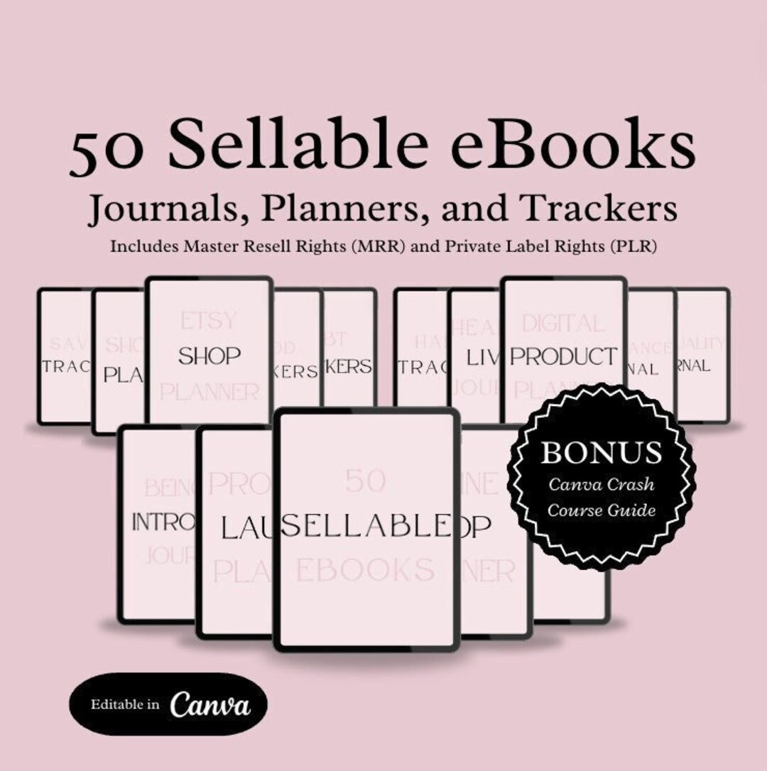 Editable Journals, Planners and Tracker Bundle 50 Editable Templates ...