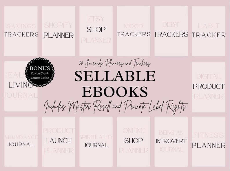 50 Planners and Tracker Bundle Digital Download, Master Resell ...