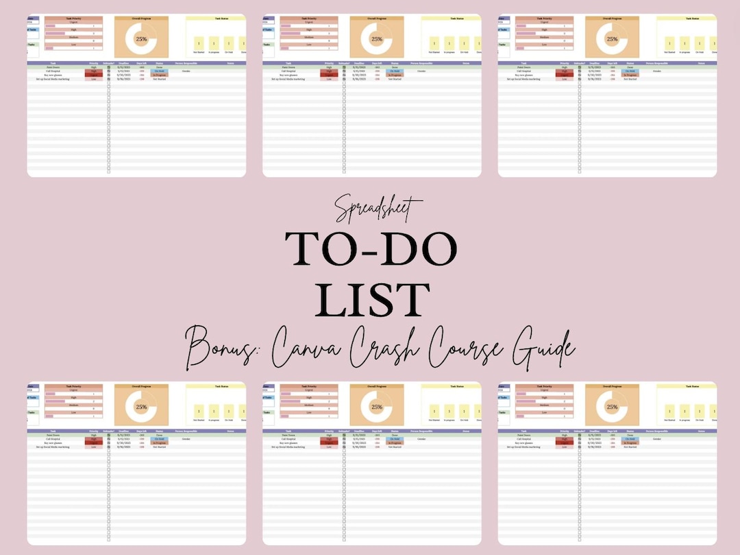 To-do List Template, Organise Tasks Efficiently Digital Planner ...