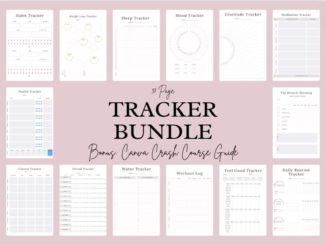 Tracker Budget Template, Mega Bundle for an Ultimate Organizational ...