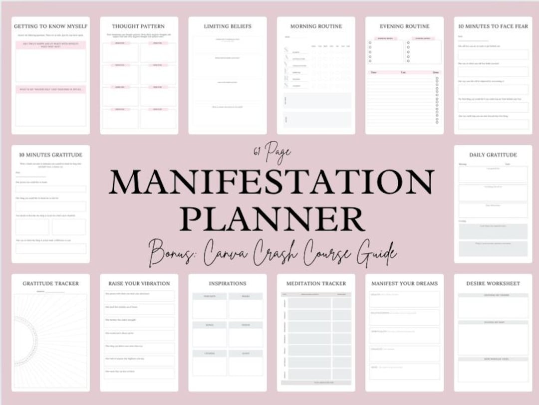 Digital Manifestation Planner, Your Personal Guide to Creating the Life ...