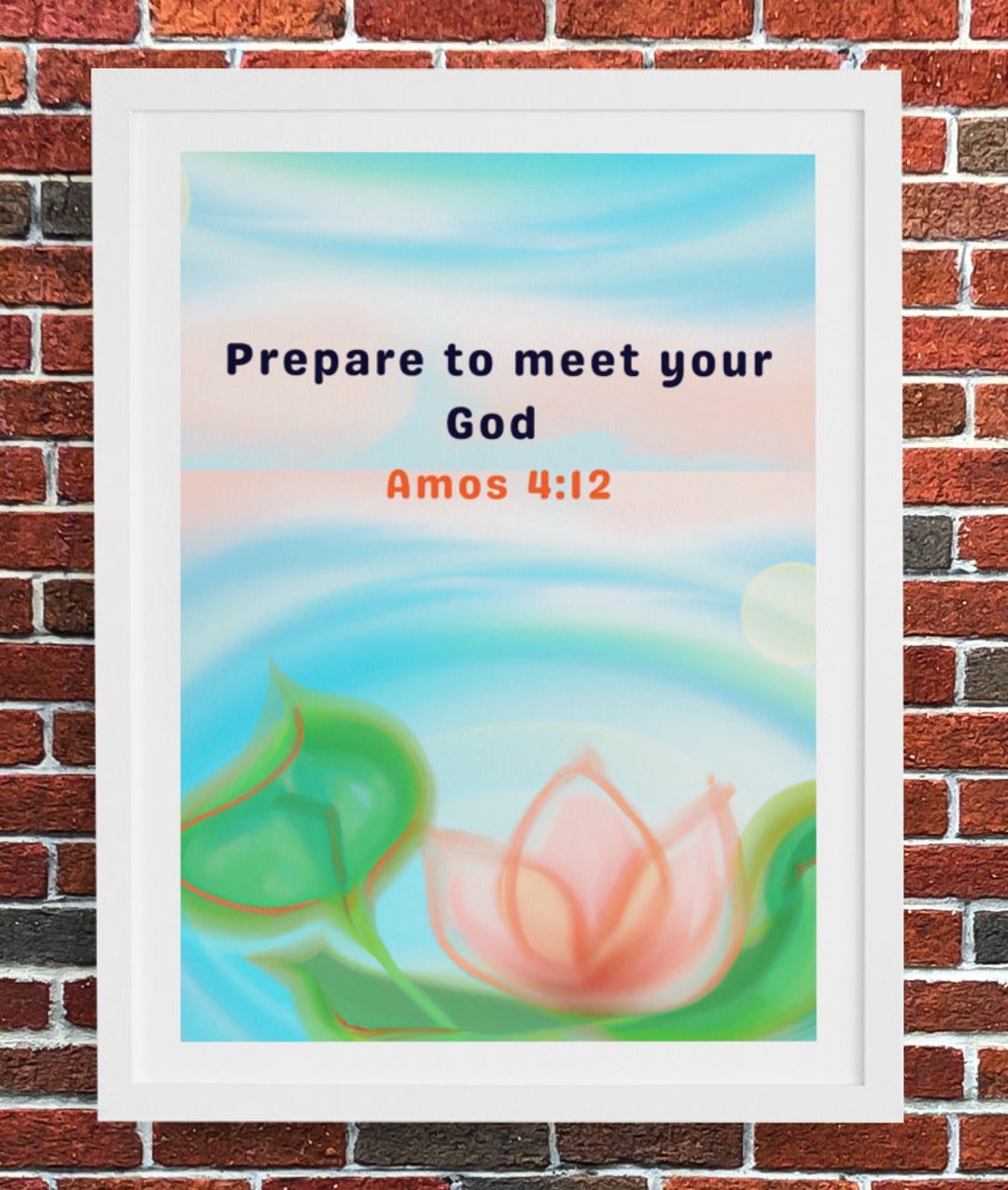 Wall Art With Bible Verse Amos 4:12 Unique Wall Decor Holy Scriptures ...