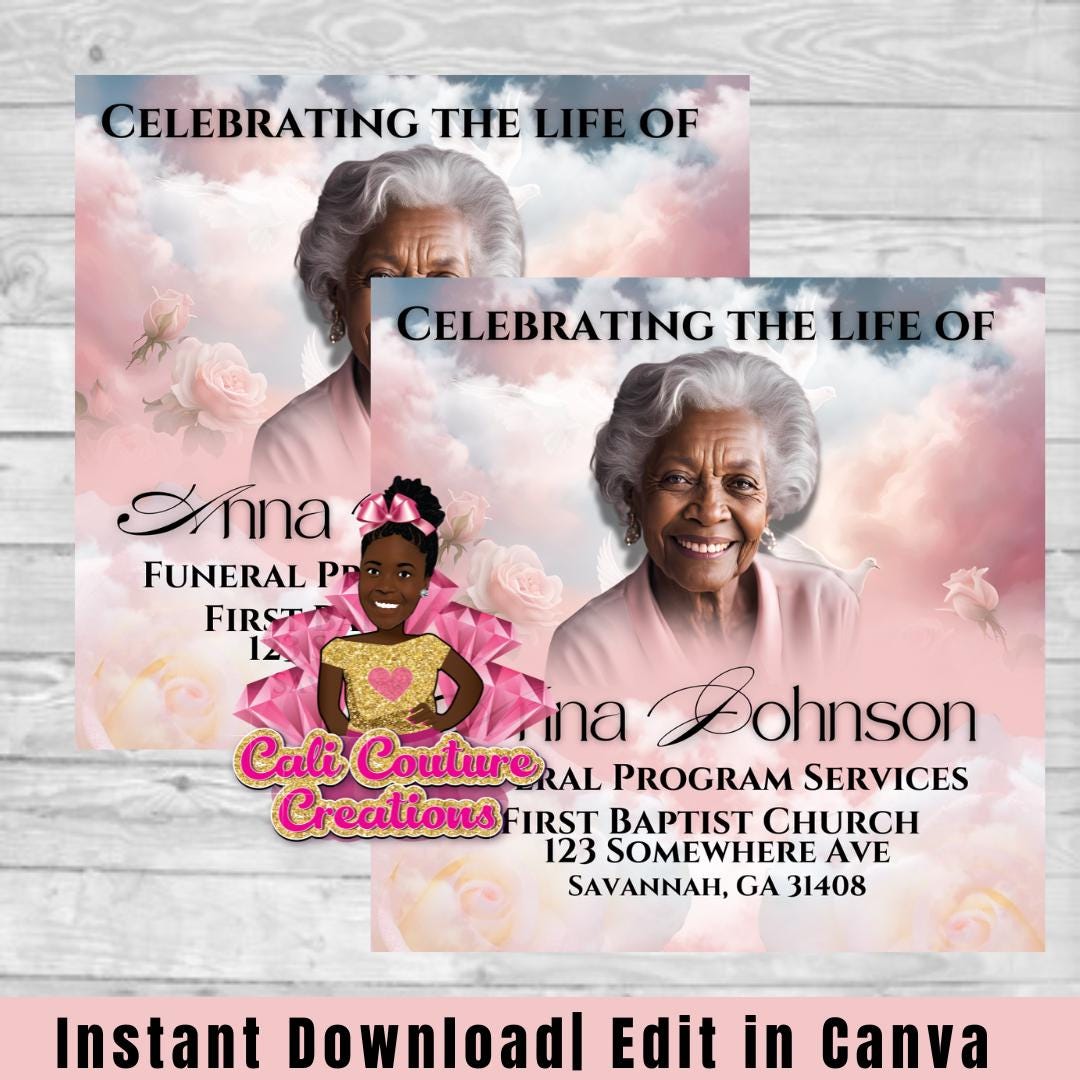 Editable Canva Flyer Templates Bundle | Obituary Flyer|memorial ...
