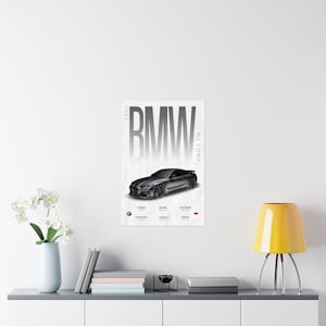 BMW M4 Competition Poster, Car Posters, Cars, Wall Decor, Home Decor ...