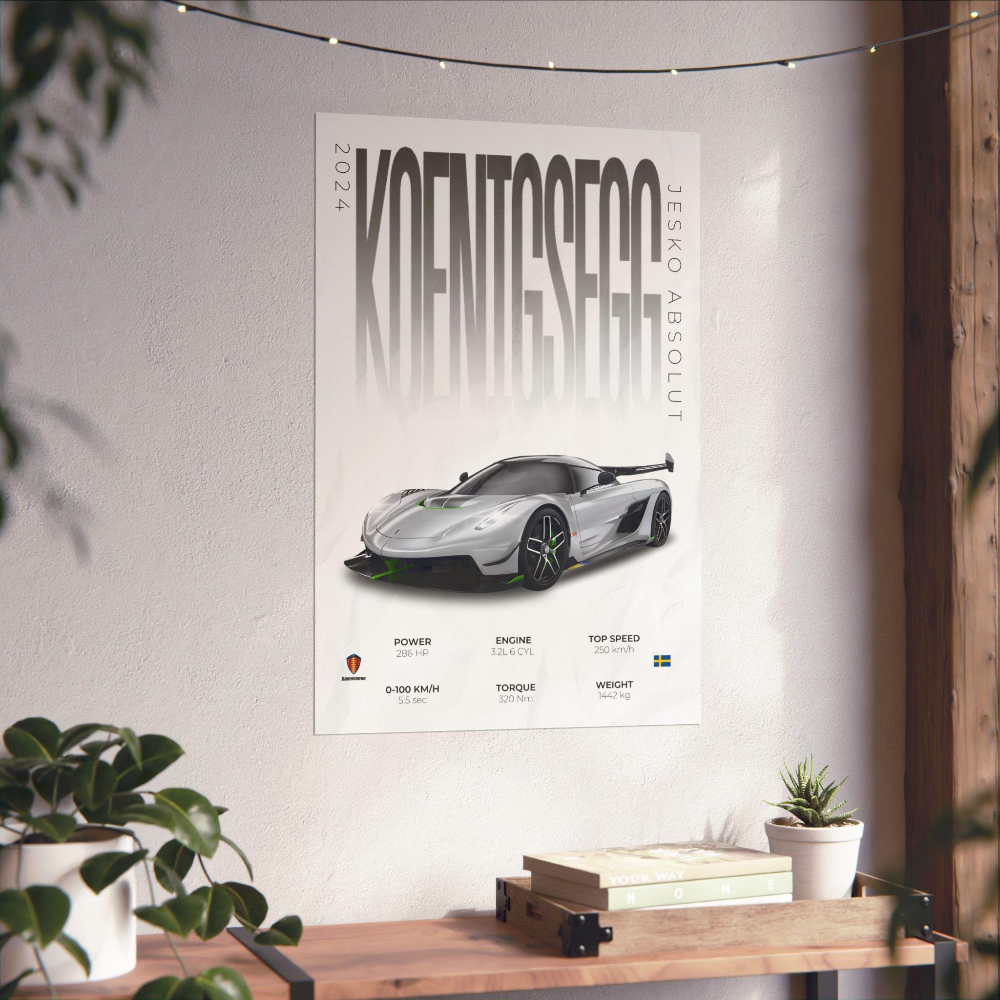 Koenigsegg Jesko Absolut Poster, Car Posters, Cars, Wall Decor, Home ...