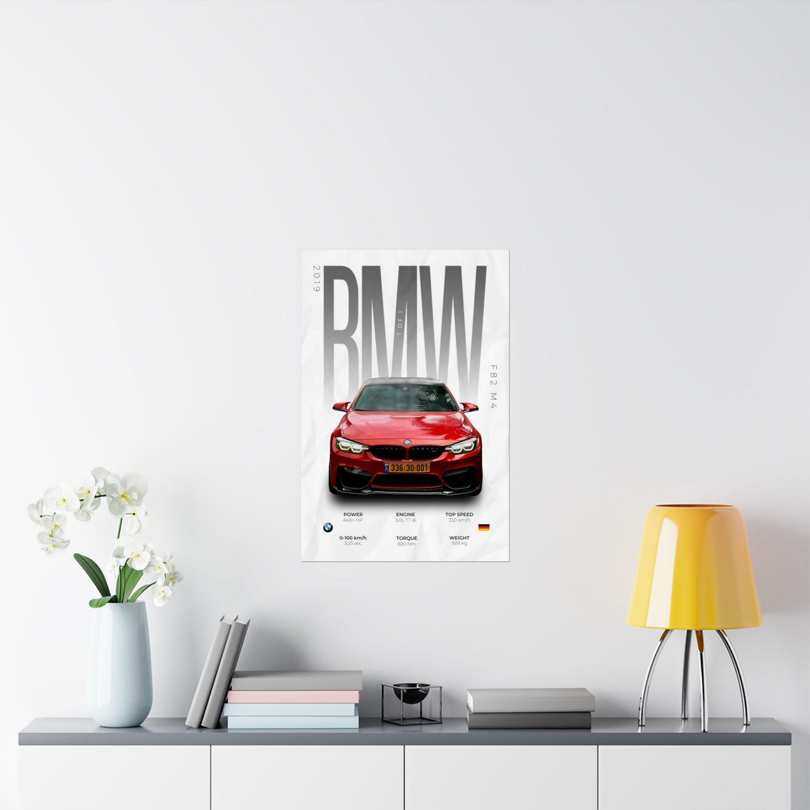 BMW F82 M4 Poster 1 of 1 Spec, Car Posters, Cars, Wall Decor, BMW M4 ...